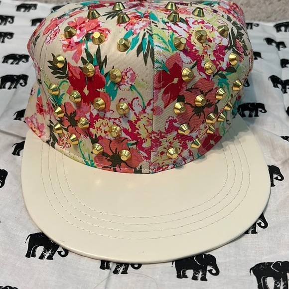 Accessories | Gold Studded Snapback Hat | Poshmark
